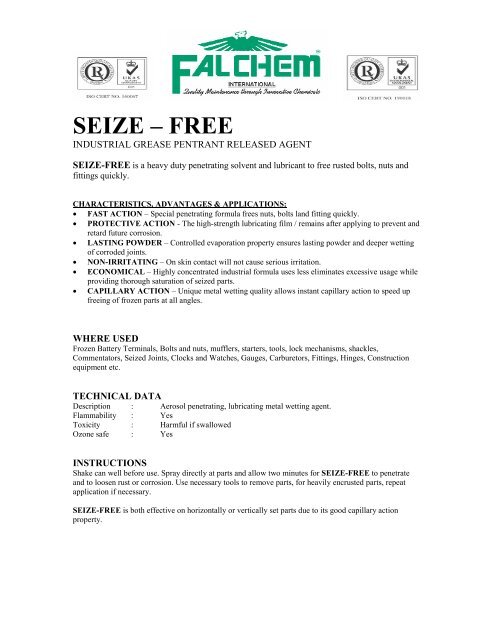 falchem spec SEIZE-FREE.pdf