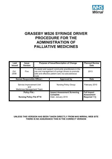 SYRINGE DRIVERS SECTION 1