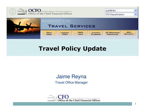 New Travel Policy Presentation