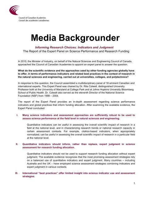 Media Backgrounder - Long Range Plan for Mathematical and ...