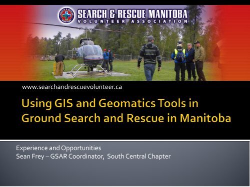 Using GIS and Geomatics Tools in Ground Search and Rescue in ...