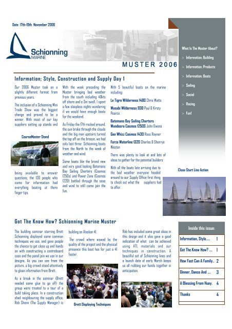 Muster Report - The Coastal Passage Home Page
