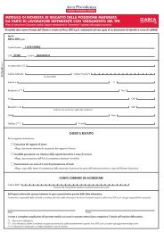 Modulo per la destinazione del TFR - ARCA Previdenza