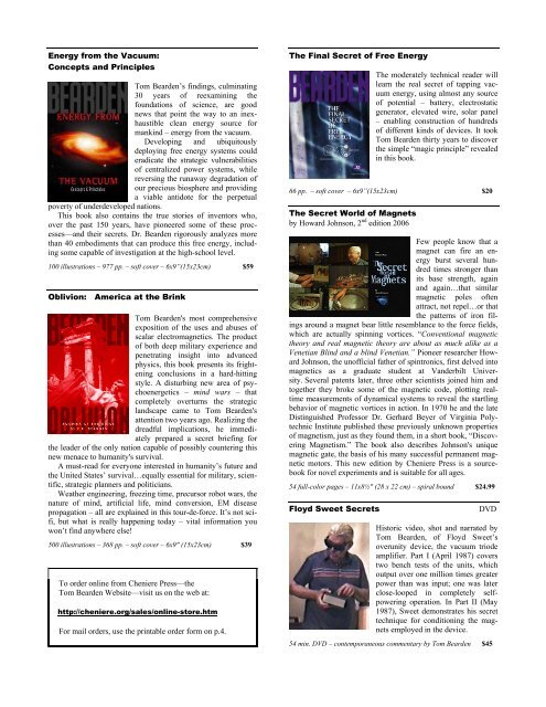 Energy from the Vacuum - The Tom Bearden Website