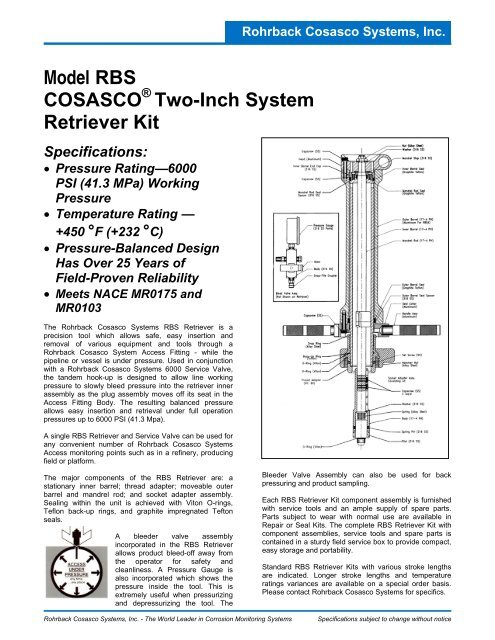 Page Set up Margins Top 0 - Rohrback Cosasco Systems