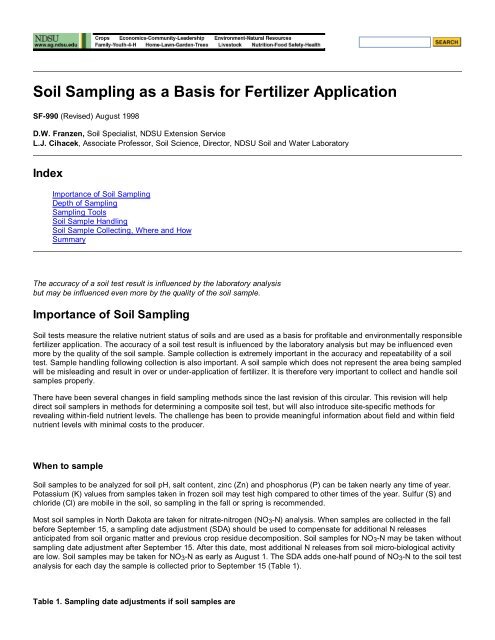 Soil Sampling as a Basis fo...