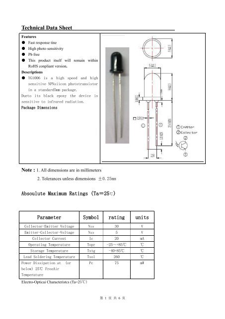 Technical Data Sheet Dfrobot