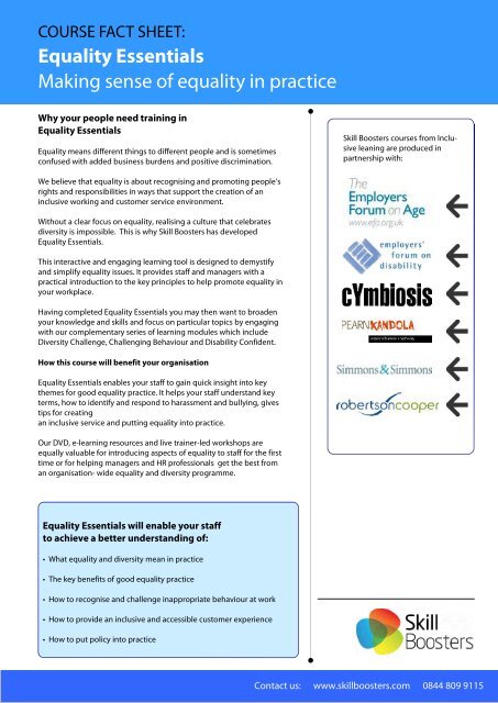 Equality Essentials Making sense of equality in practice