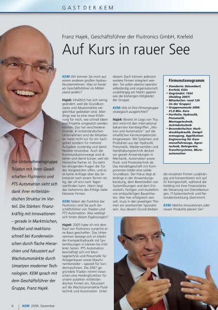 Franz Hajek von Fluitronics als Gast der KEM - industrie im kontext ...