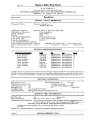 Material Safety Data Sheet Seaboard Sea-Quest - Seaboard Industries