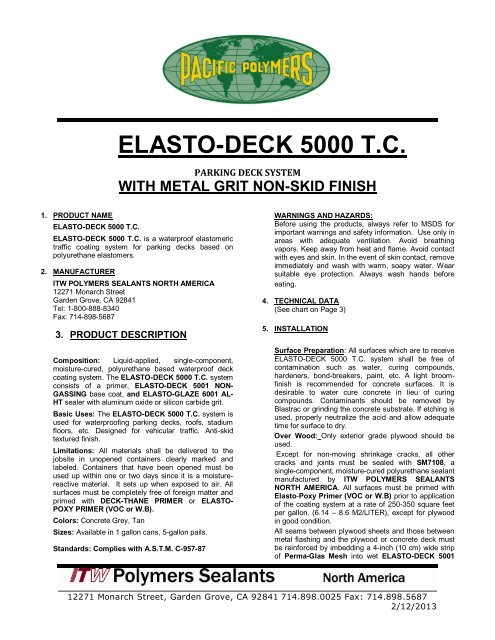 ELASTO-DECK 5000 T.C.