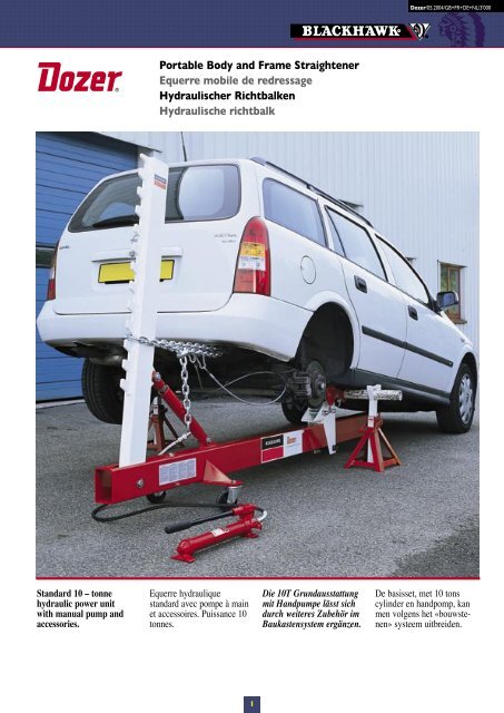 Portable Body and Frame Straightener Equerre ... - Blackhawk BMT