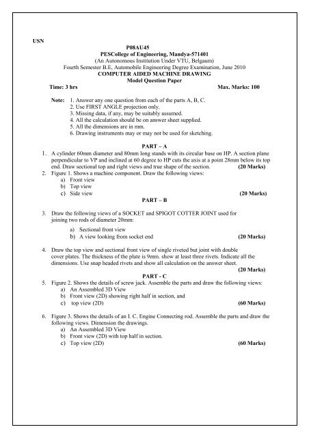 Vtu Model Question Papers 2018 Vtu Model Question Papers 2018