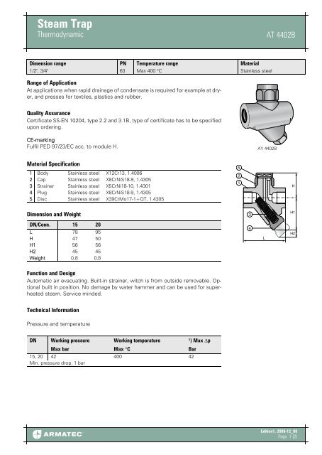 Steam Trap - Armatec