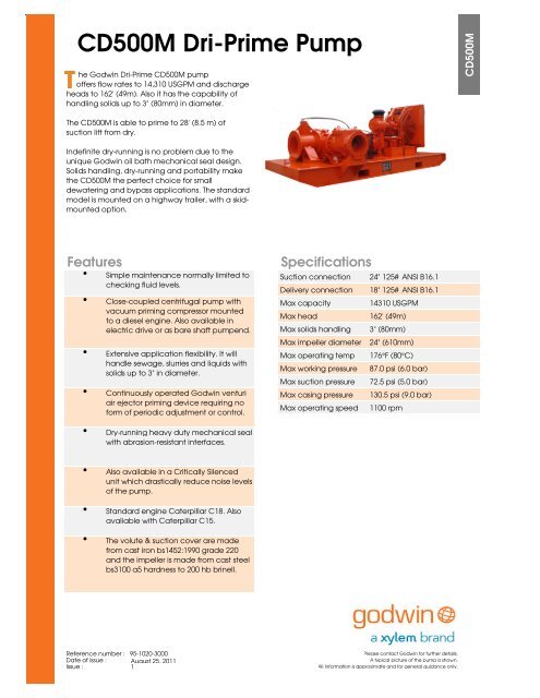 CD500M C15 PDF - Godwin Pumps
