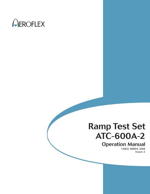 Ramp Test Set ATC-600A-2 - Mr Test Equipment