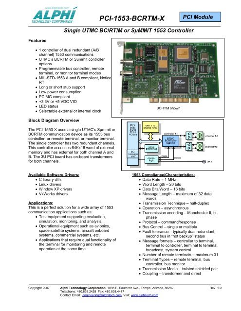 PCI-1553 PLX - Alphi Technology