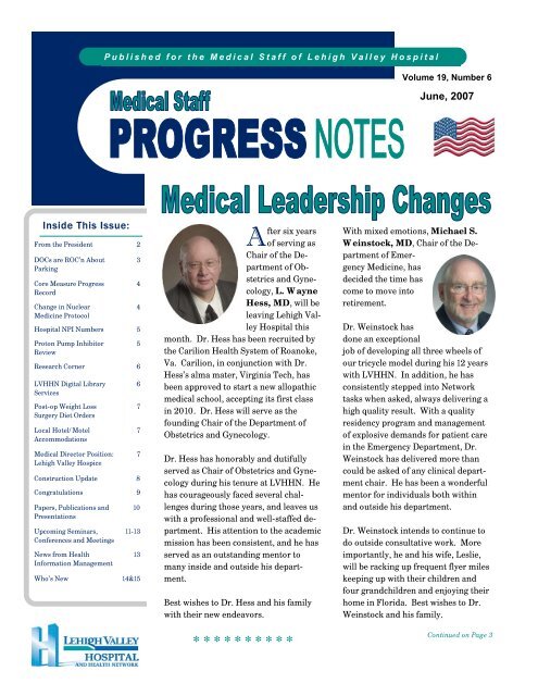 June - Medical Staff Services