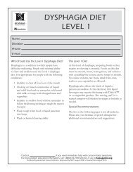 Level 2 Nutrition Therapy for Dysphagia: Mechanically Altered Foods