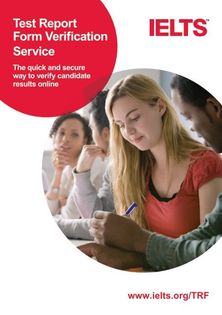 TRF Verification Service brochure - ielts