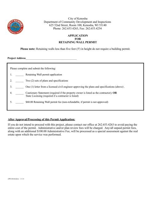 Retaining Wall Permit Requirements