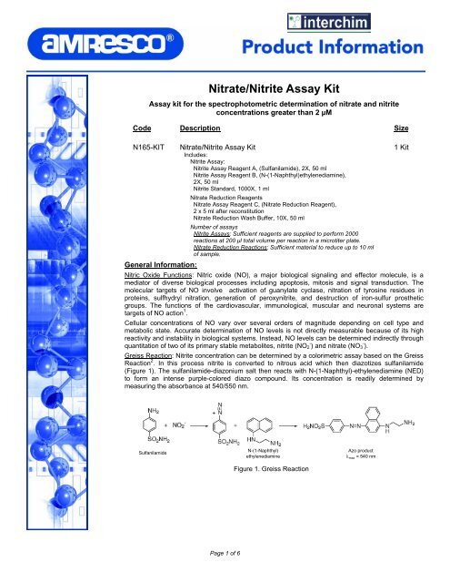 Nitrate/Nitrite Assay Kit - Interchim