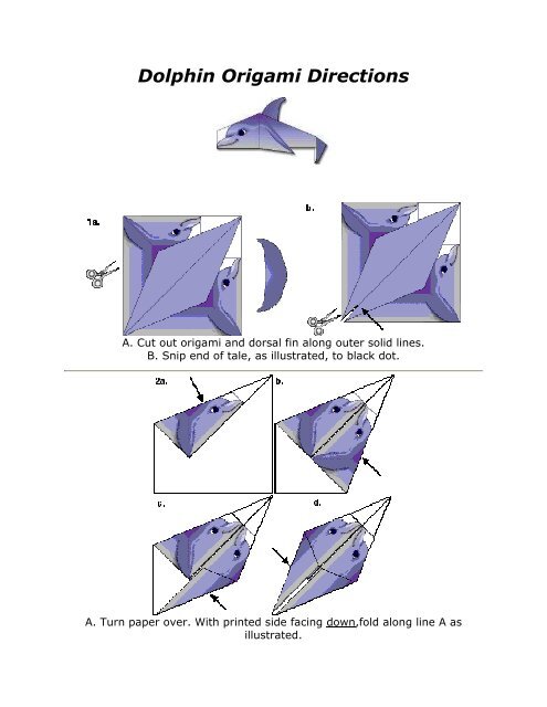Dolphin Origami Directions
