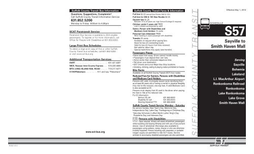 map S57 - Suffolk County Transit