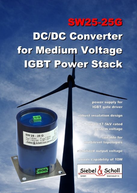 SW25-25G DC/DC Converter for Medium Voltage IGBT Power Stack