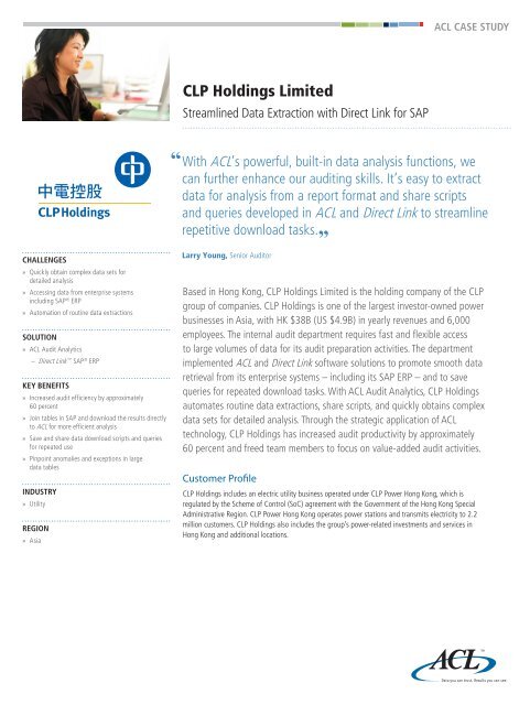 CLP Holdings Limited - Tech Supply