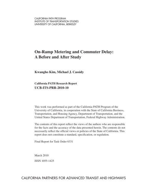 On-Ramp Metering and Commuter Delay: A Before and After Study