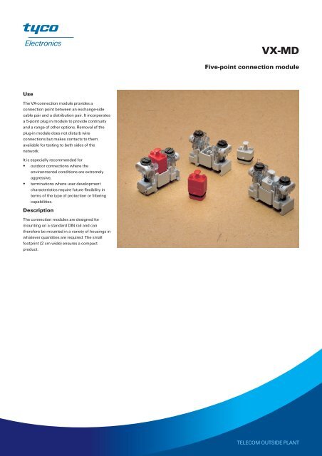 DATASHEET - VX-MD - Five-point connection module
