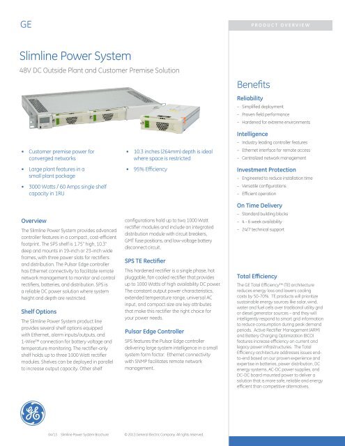 Slimline Power System - Lineage Power