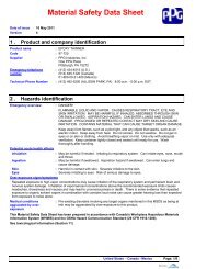 MATERIAL SAFETY DATA SHEET SECTION 1 ... - PPG Industries