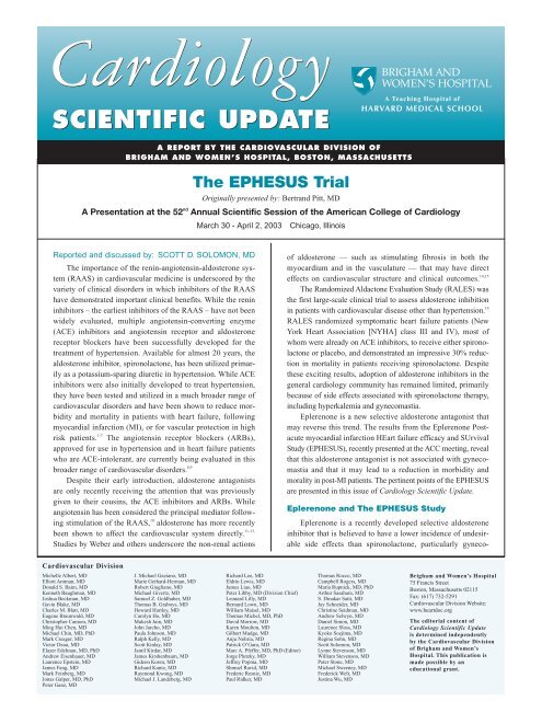 The EPHESUS Trial - Cardiology Rounds