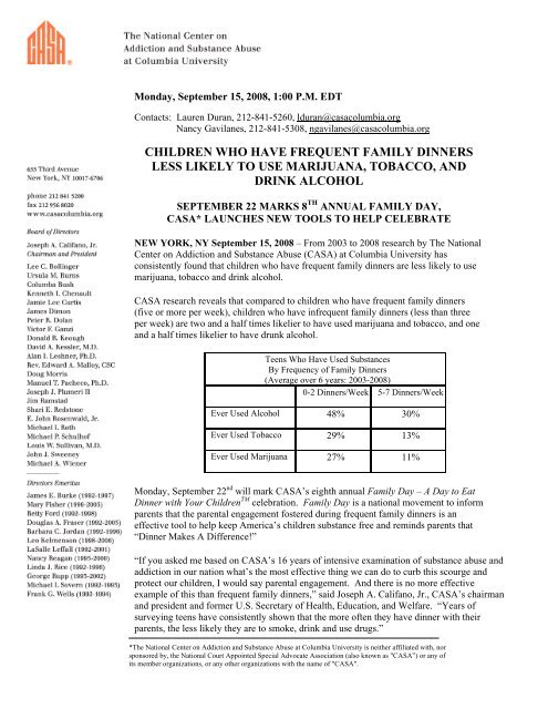 Cover Letter - Family Day