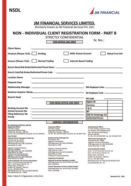 nsdl non individual kyc form part b - JM Financial