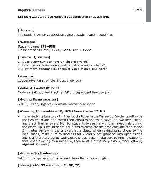 Lesson 1 6 Absolute Value Equations And Inequalities Answers - Tessshebaylo