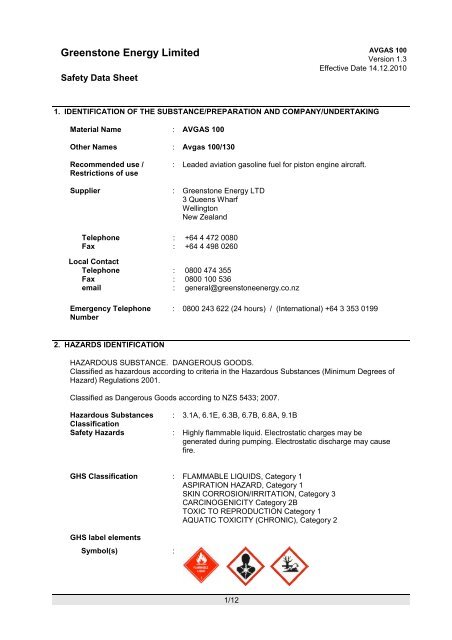 Avgas 100 pdf - NZPIA