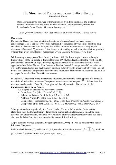 The Structure of Primes and Prime Lattice Theory
