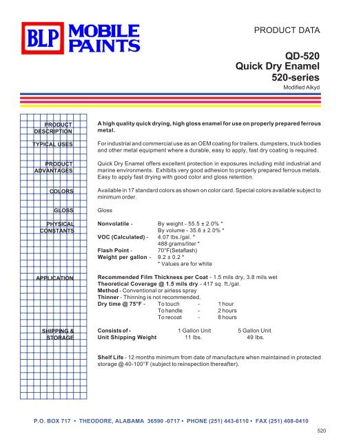 PDS - BLP Mobile Paints