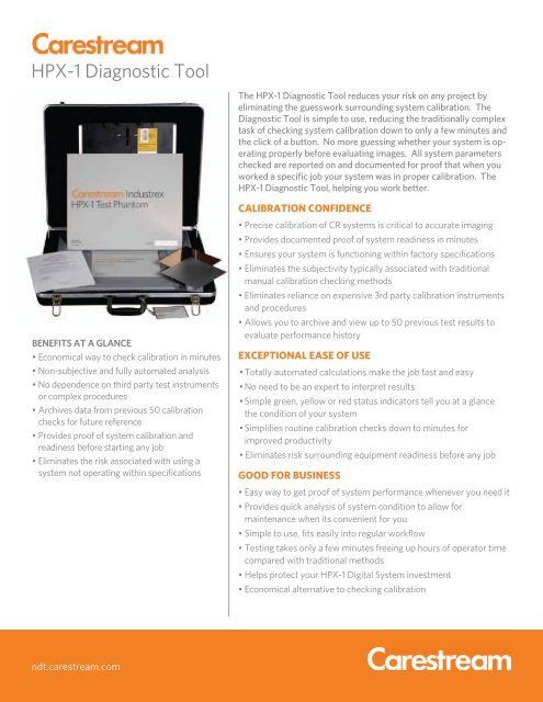 Carestream HPX-1 Diagnostic Tool - Directories
