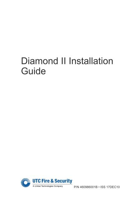 Diamond II Installation Guide - UTCFS Global Security Products