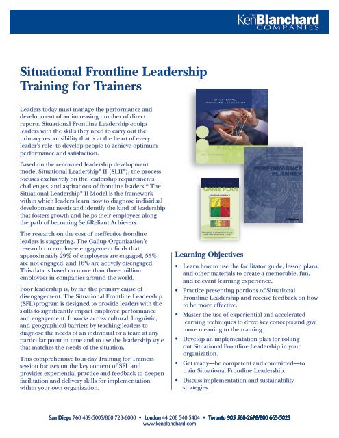 Situational Frontline Leadership Training for Trainers - The Ken ...