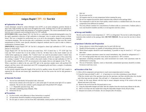 Anigen Rapid CDV Ab Test Kit