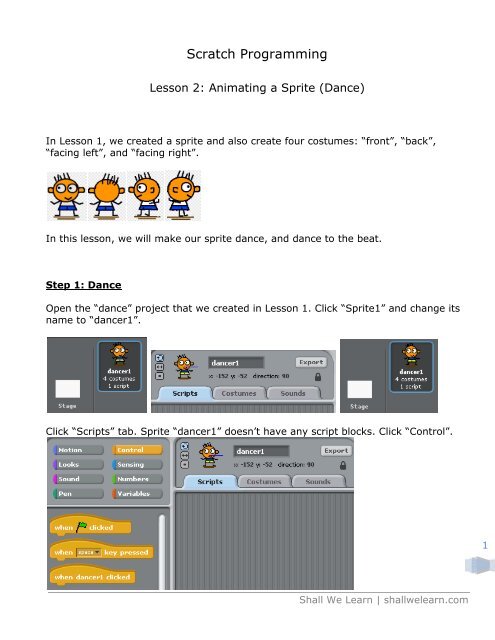 Scratch Programming Lesson 2 Animating A Sprite Scratched 2331
