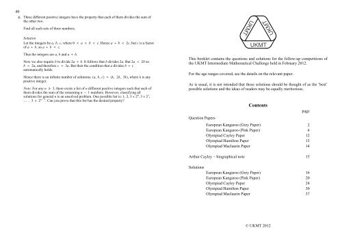 UKMT UKMT UKMT - United Kingdom Mathematics Trust ...