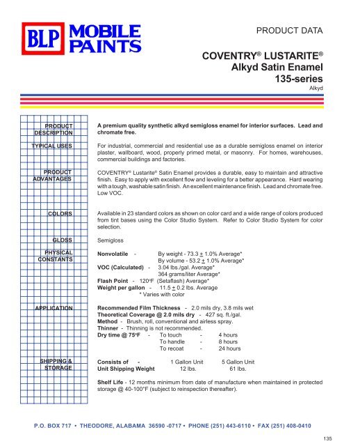 PDS - BLP Mobile Paints