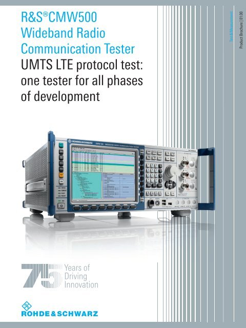 R&S CMW500 Wideband Radio Communication ... - Rohde & Schwarz