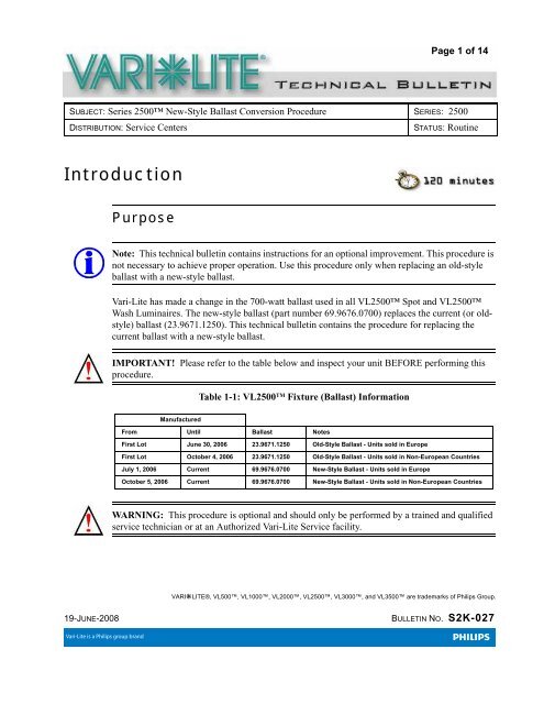 Introduction - Vari-Lite